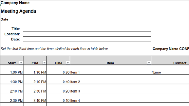 Best Meeting Agenda Templates For Microsoft Office And Google Docs
