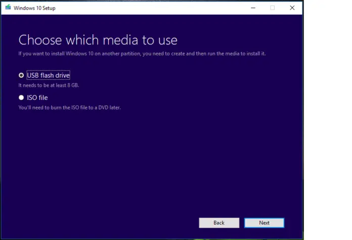 Use Windows 10 Media Creation Tool To Create Installation Media
