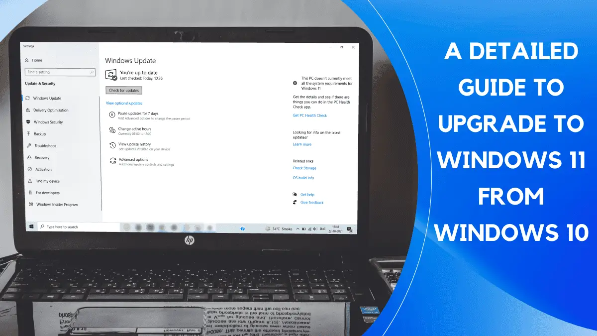 A Detailed Guide To Upgrade To Windows 11 From Windows 10