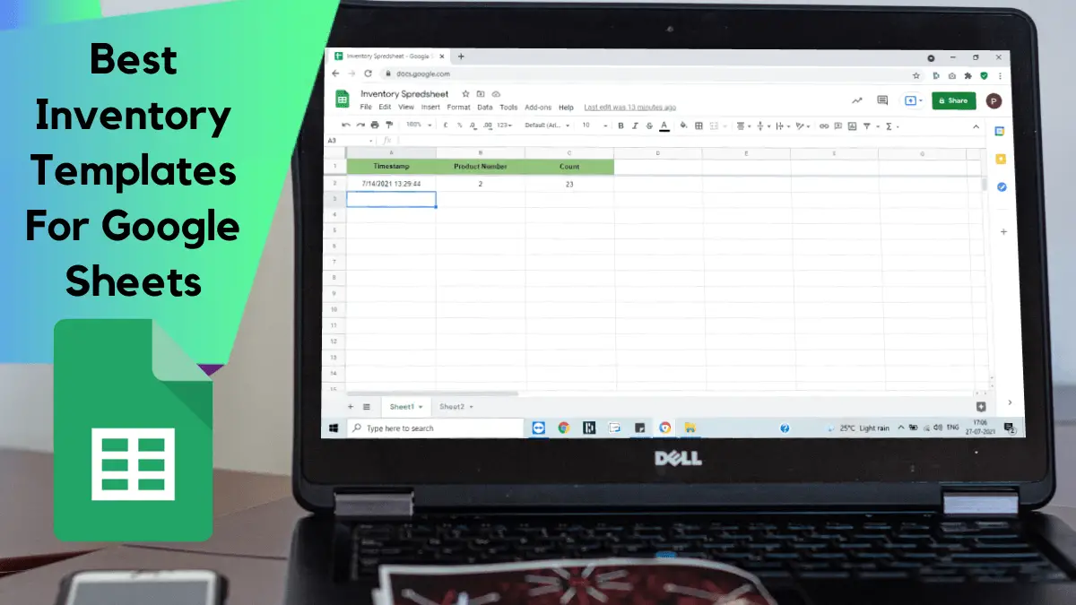 Top 6 Inventory Template For Google Sheets