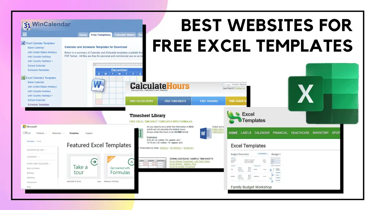 Top 11 Website To Get Excellent Free Excel Templates