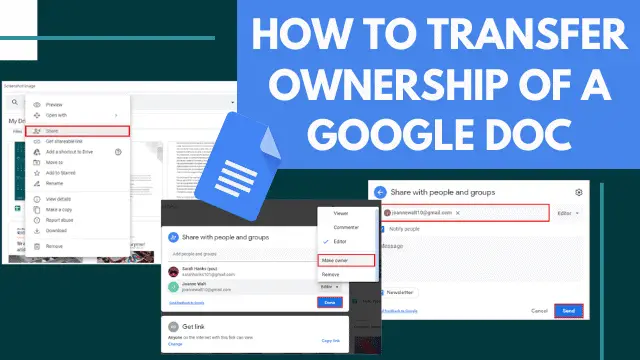 How To Transfer Ownership Of A Google Doc To Another Person