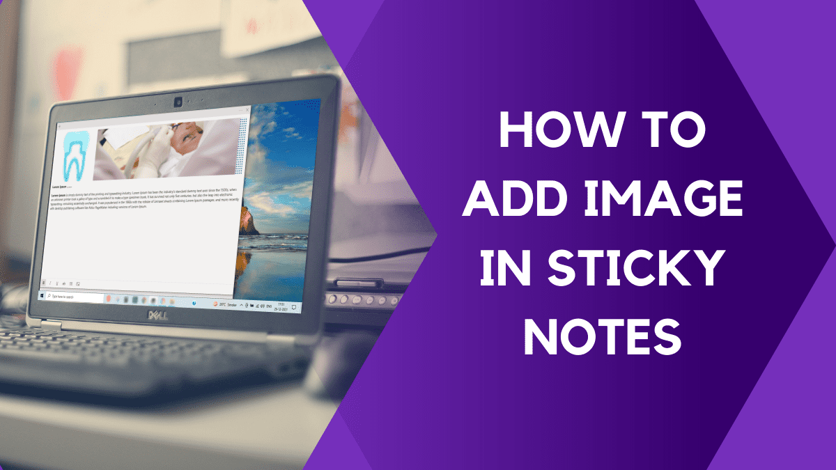 How To Add Images In Sticky Notes In Windows 10