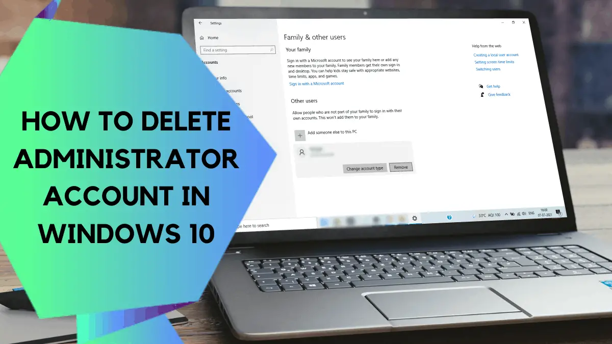How To Delete Administrator Account In Windows 10