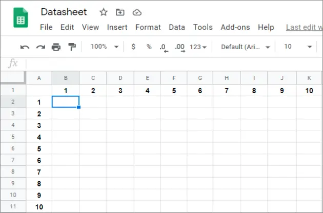 How To Use Google Sheets Fill Down Method To Save Time