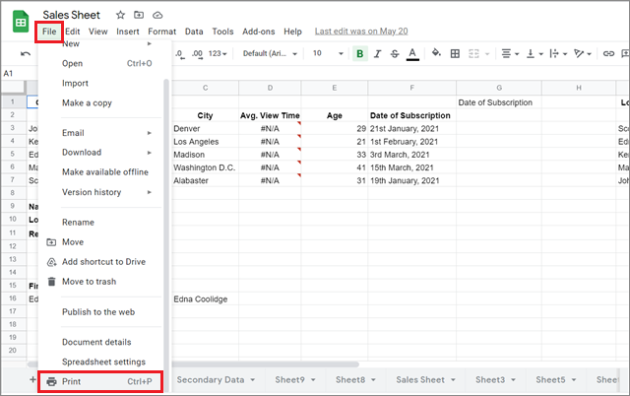 How To Add A Header In Google Sheets