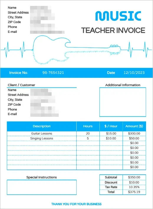 A Quick Guide On Invoice Template In Google Sheets
