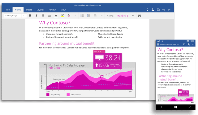 Microsoft Introduces Touch-friendly Office 2016