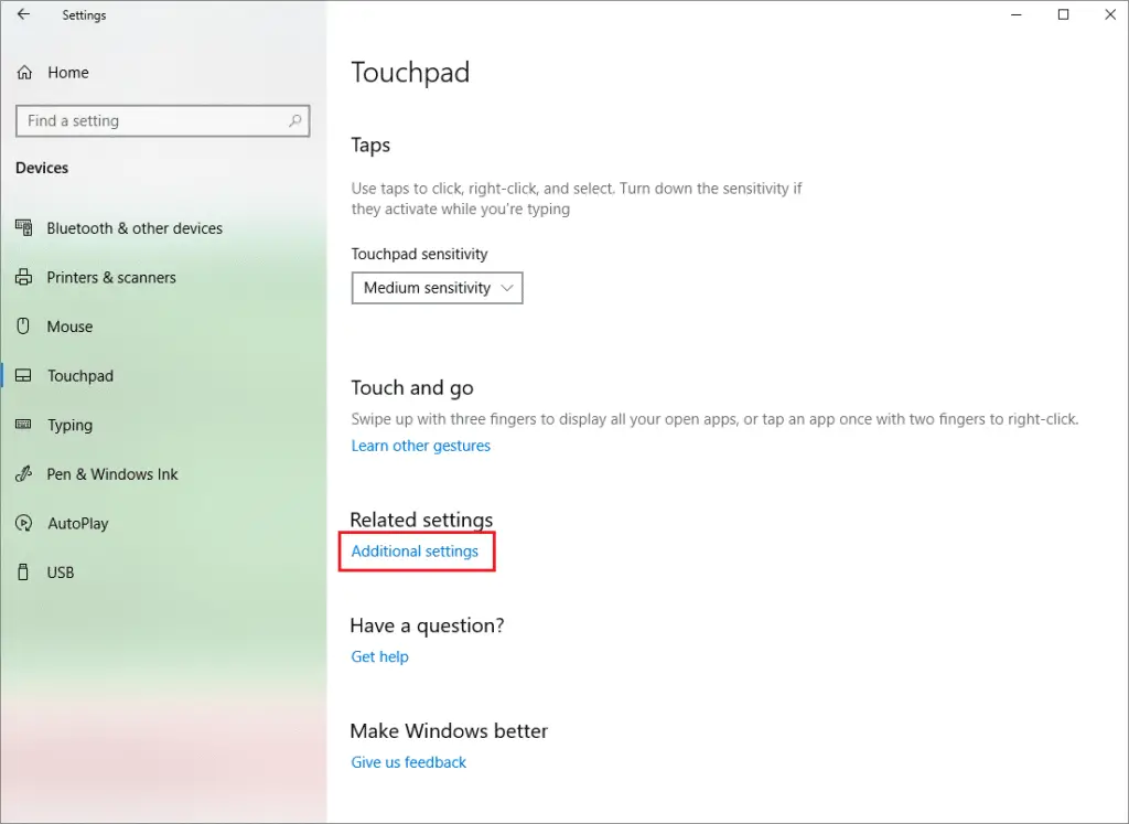 How To Disable Touchpad In Windows 10